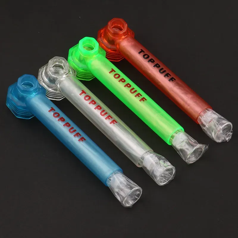 TOPPUFF Acrylic Screw On Water Pipe With Top Puff And Glass Smoking ...