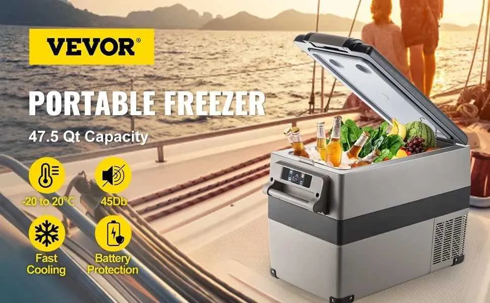 Portable Freezer 45L 48qt - App Controlled Fast Cooling -4°F~68°F, 12 ...