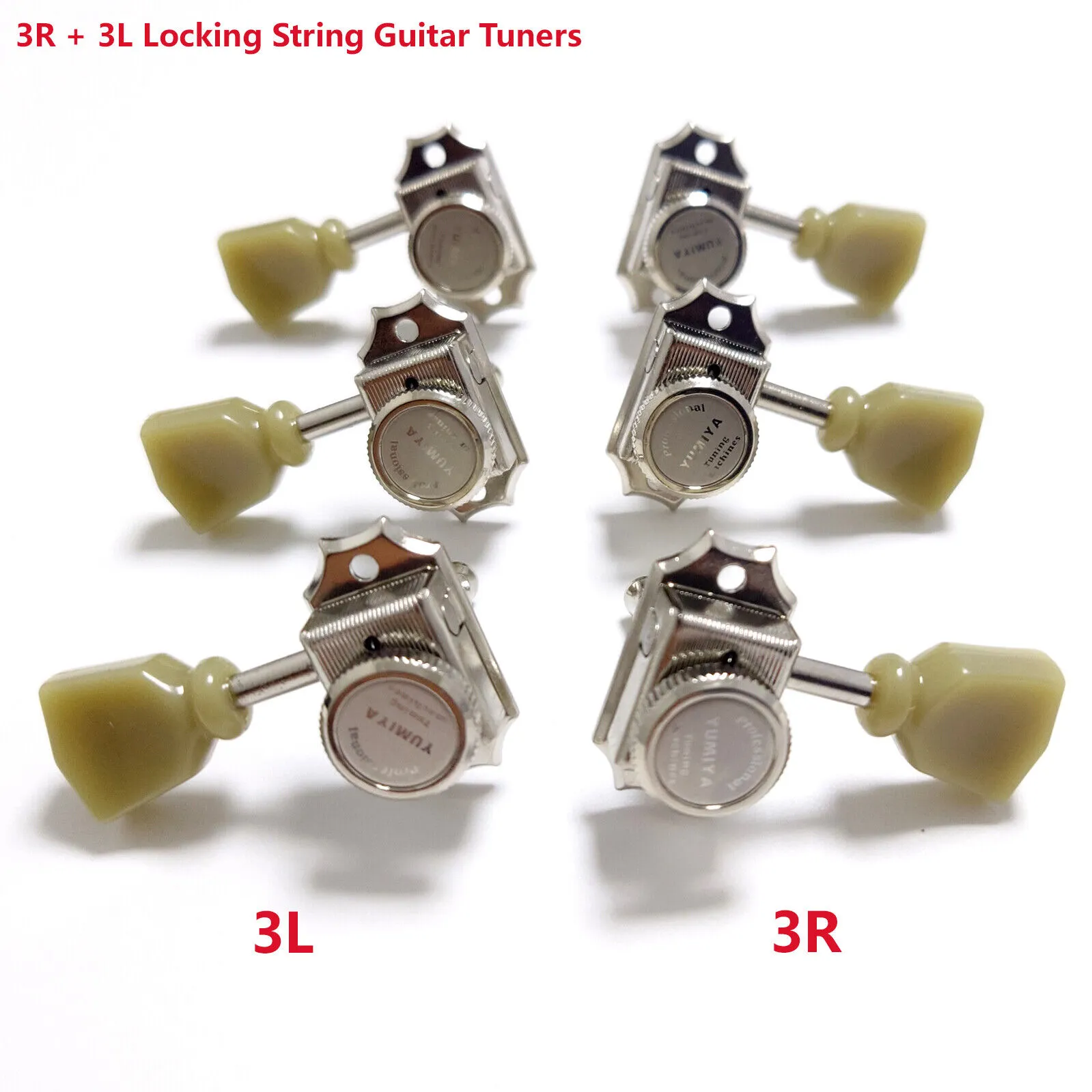 Vintage Style Locking Guitar Tuners - 3L 3R Deluxe Machine Heads Tuning ...