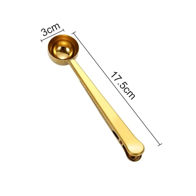 DHgate.com:Coffee Clip Spoon: 2-in-1 Gold Kitchen Accessory, Sealer ...