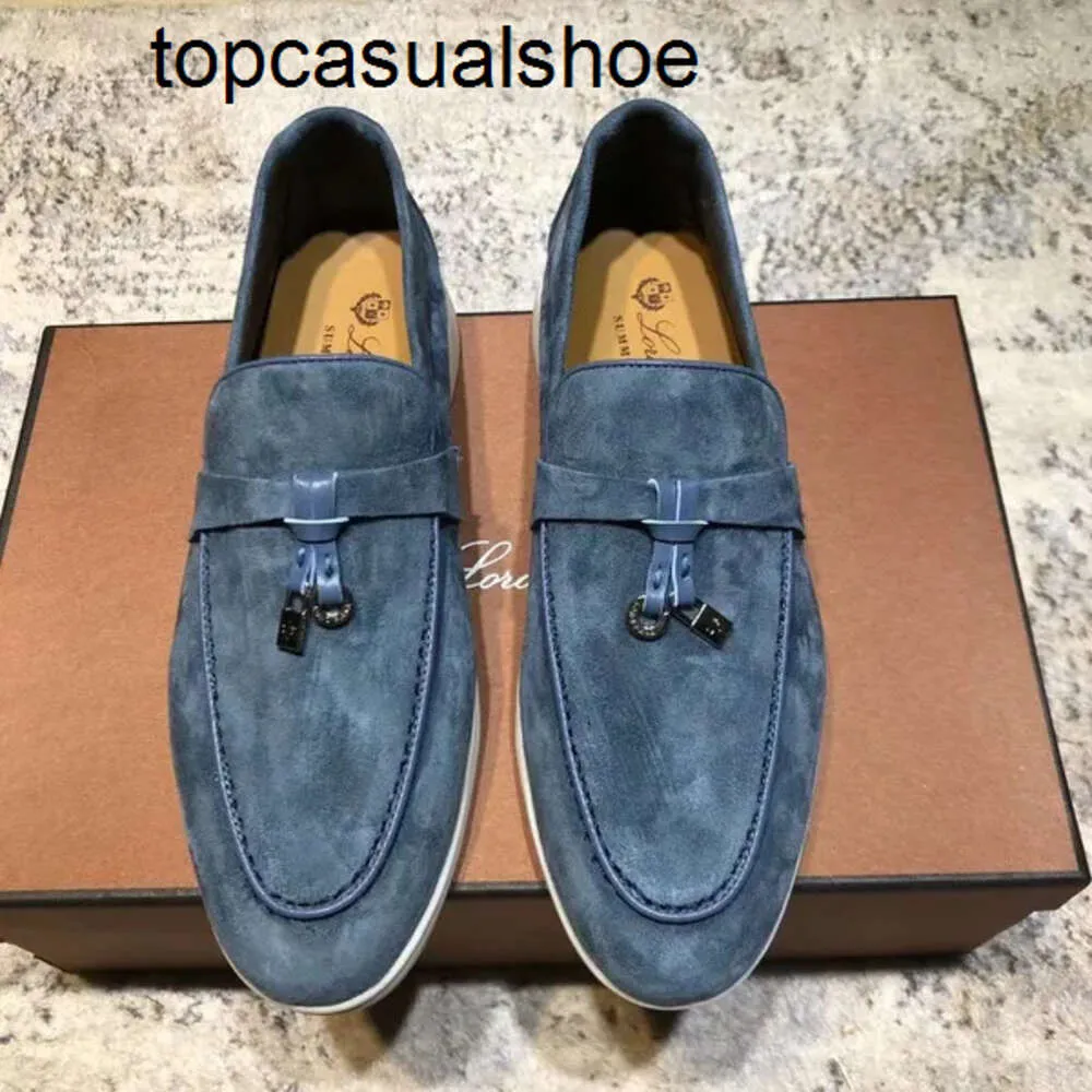 Loro Piano LP LorosPianasl Charms Summer Walk Suede Loafers Moccasins ...
