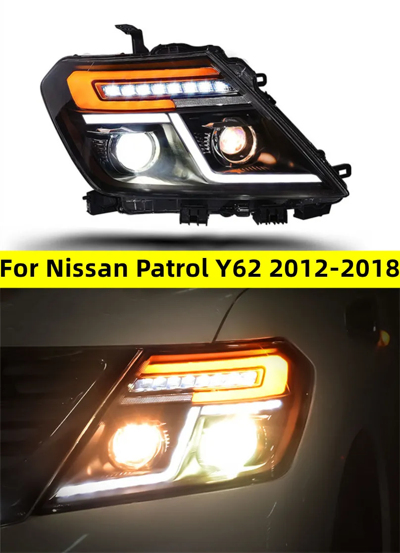 Headlights For Nissan Patrol Y62 2012 20 18 LED DRL Head Lights Dynamic ...