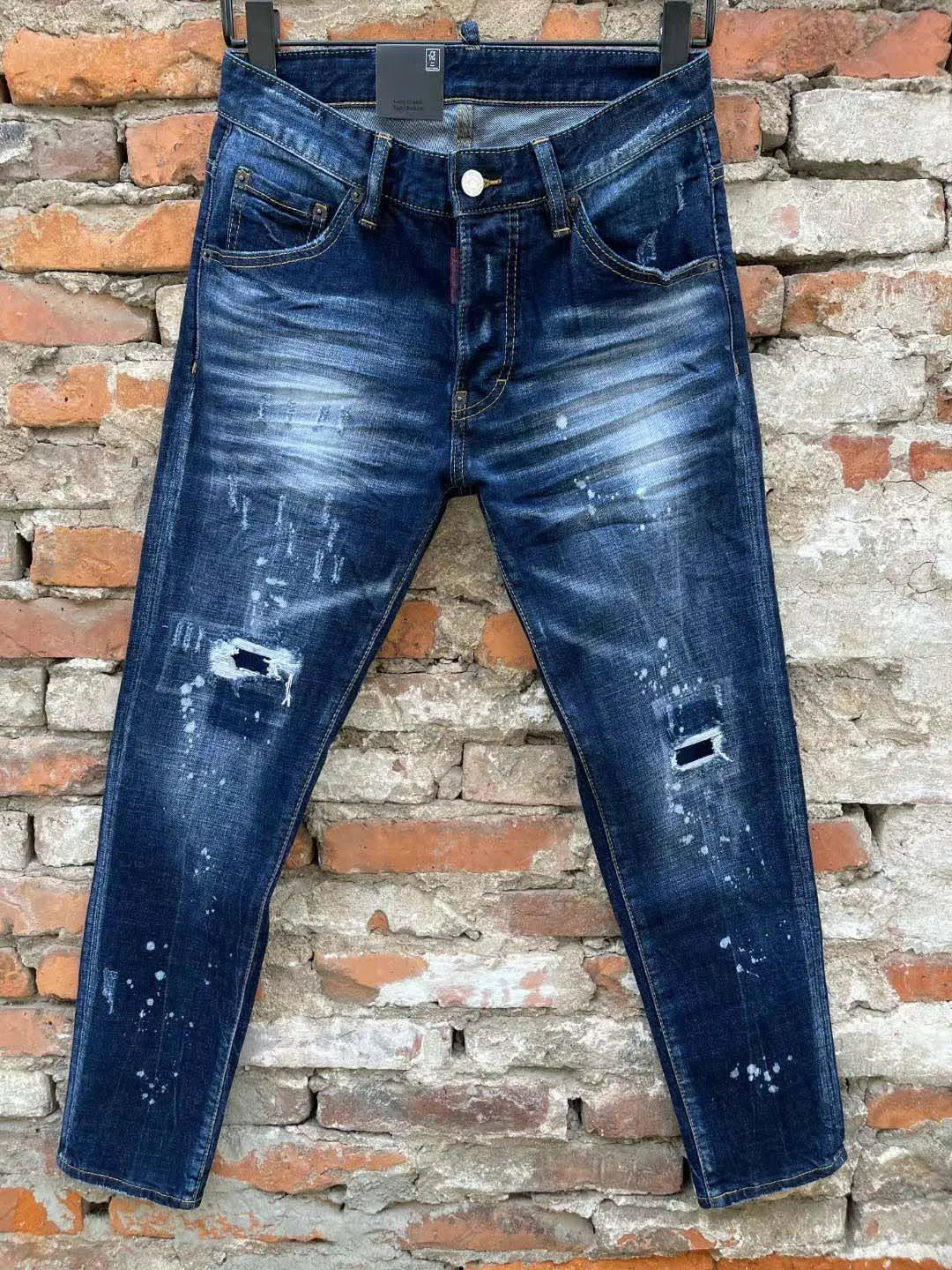 Wholesale Italian Rose Embroidered 2024 New Designer MenJeans Slim Fit ...