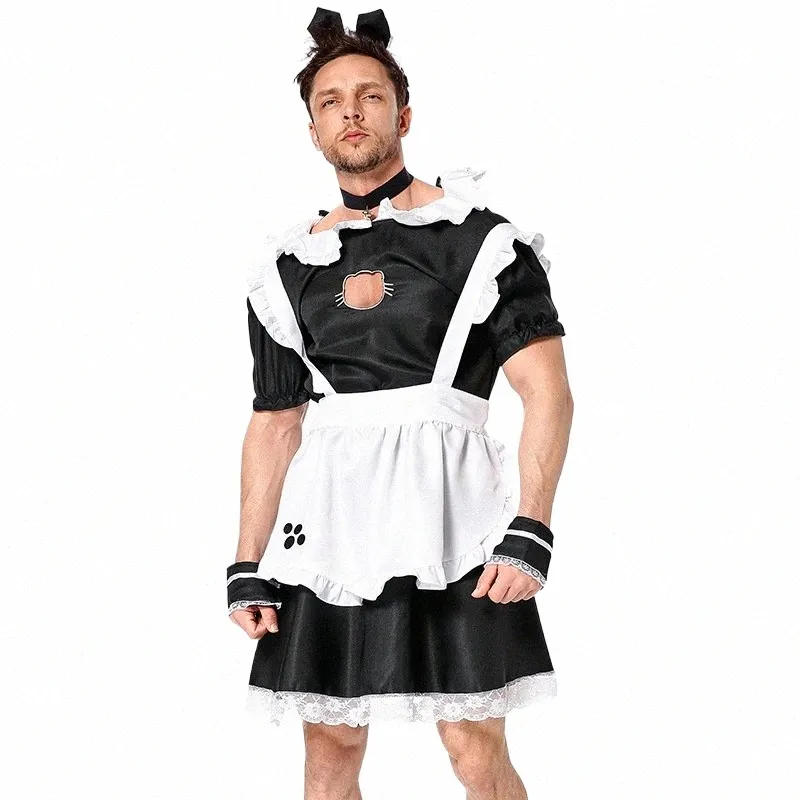 DHgate.com:Seductive Mens Satin French Maid Uniform for Anime Roleplay ...