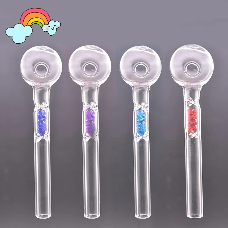 Colorful Diamond Glass Oil Burner Pipe Thick 12cm Thick Hand Straw Pipe ...