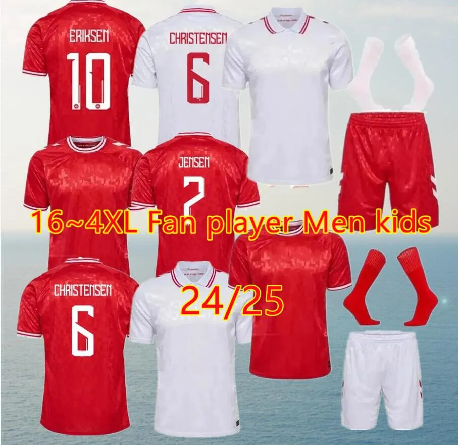 Denmark Soccer Jersey 2022 Home Red, Away White, With Eriksen, HojjERG ...