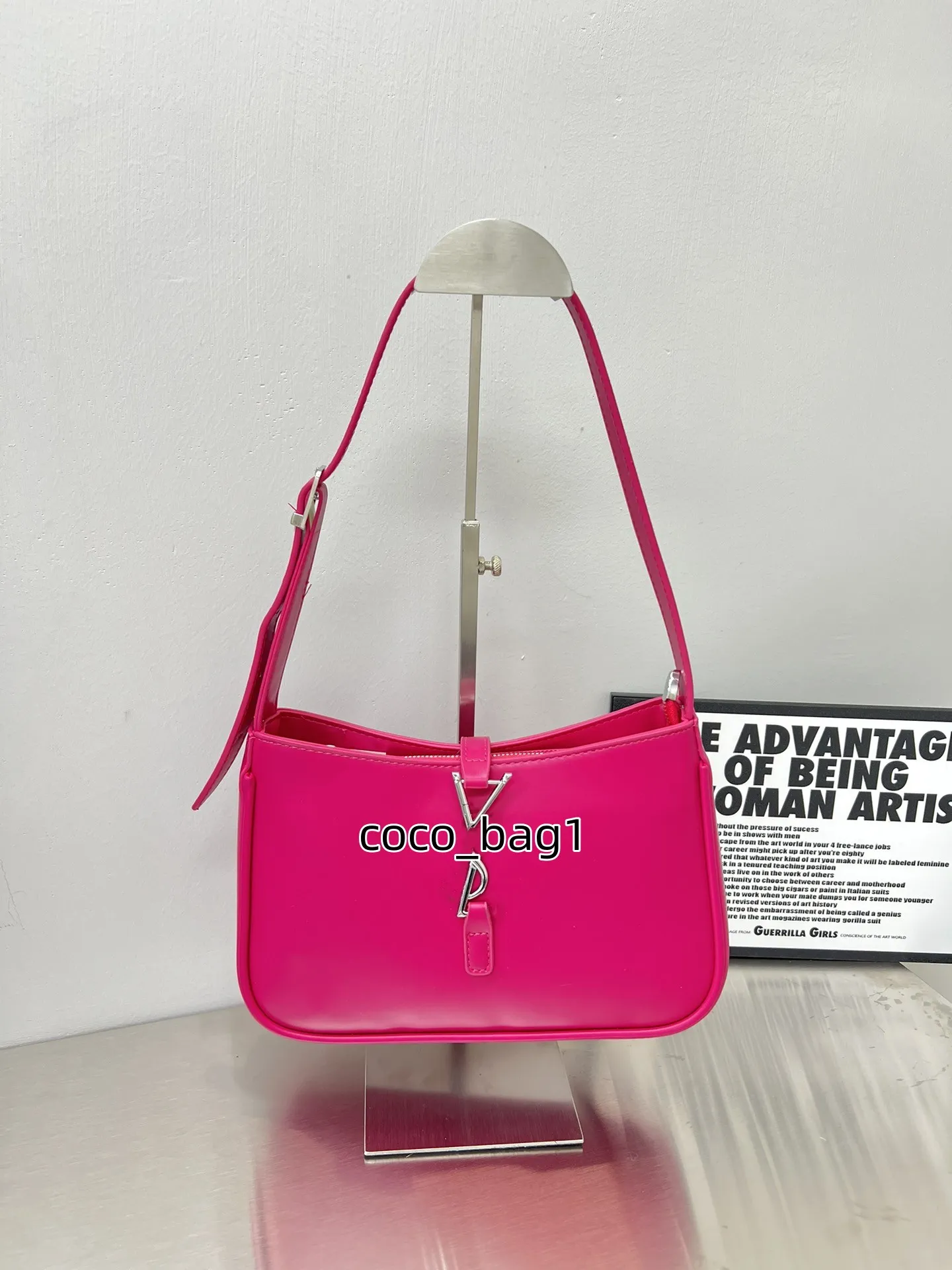 Premium Quilted Sheepskin Tote Bag With Double Zipper And Metal Flap ...