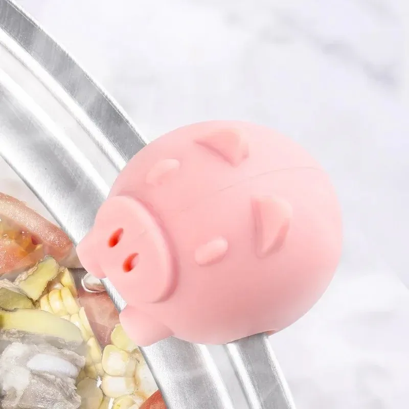 2024 Silicone pot and lid Anti-Spill Rack with Heat-Resistant and Anti ...