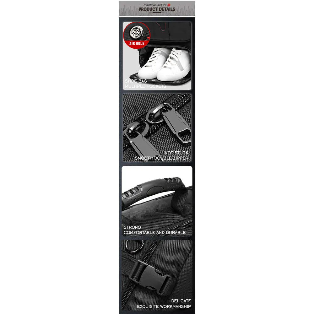 Swiss Backpack for Men - Waterproof Travel Backpack with Shoe Bag ...