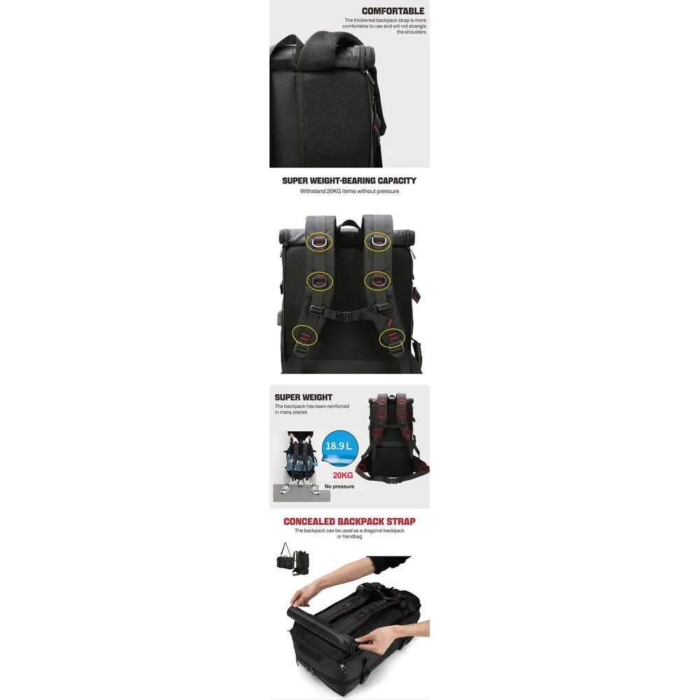 Swiss Backpack for Men - Waterproof Travel Backpack with Shoe Bag ...