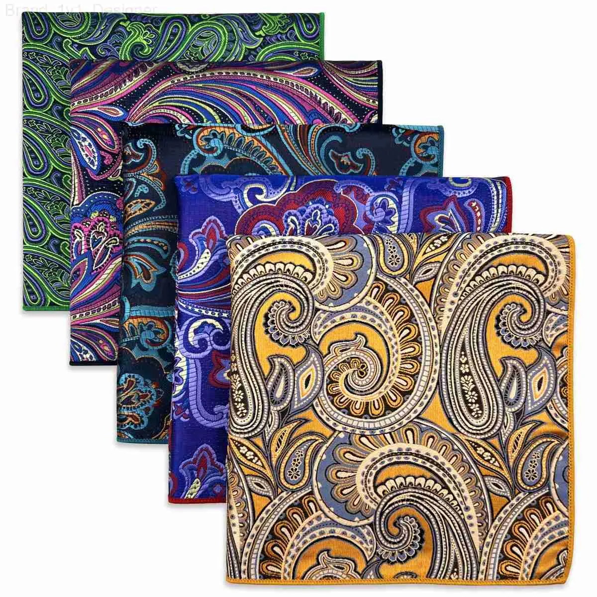 DHgate.com:Mens Colorful Silk Handkerchiefs, 5-piece Pocket Square Set ...