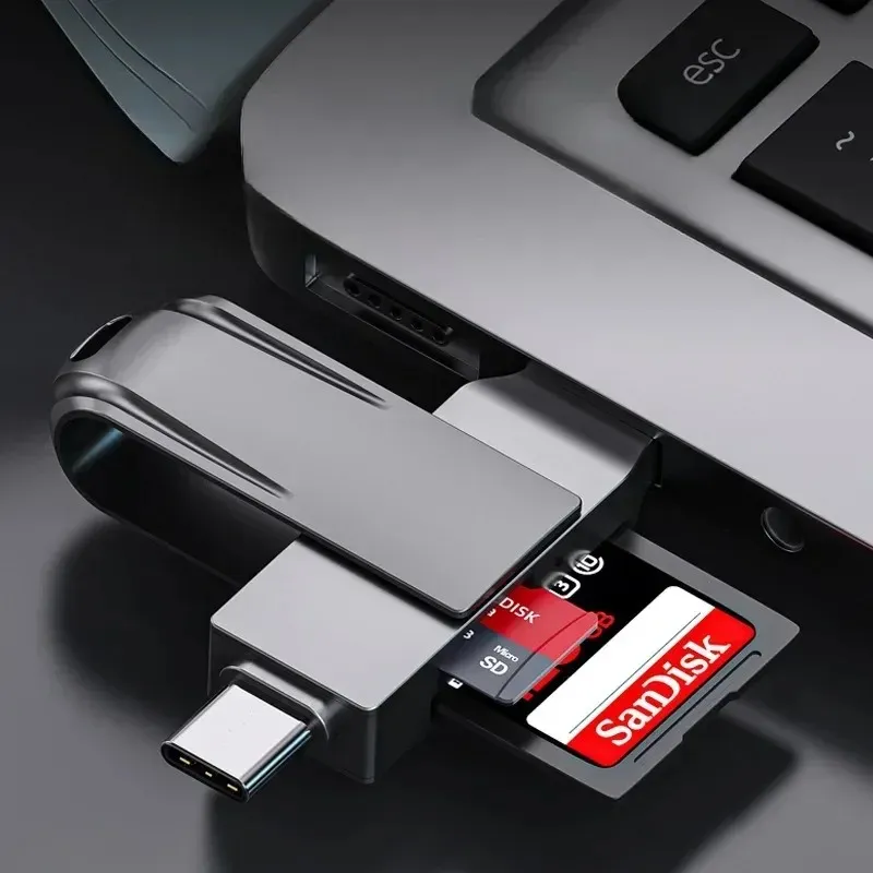 6-in-1 USB 3.0 Card Reader Adapter - High-Speed 5Gbps OTG Type C Micro ...