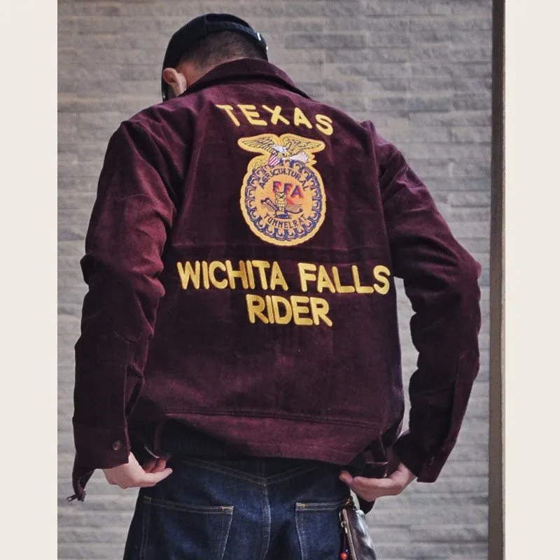 Vintage FFA Work Avirex Jacket For Men Retro Corduroy Vintage FFA Work Avirex Jacket For Men Retro Corduroy
