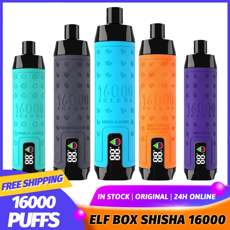 Original ELF BOX SHISHA 16000 Puff 16K Puffs Vapes Disposable Puff 16K ...