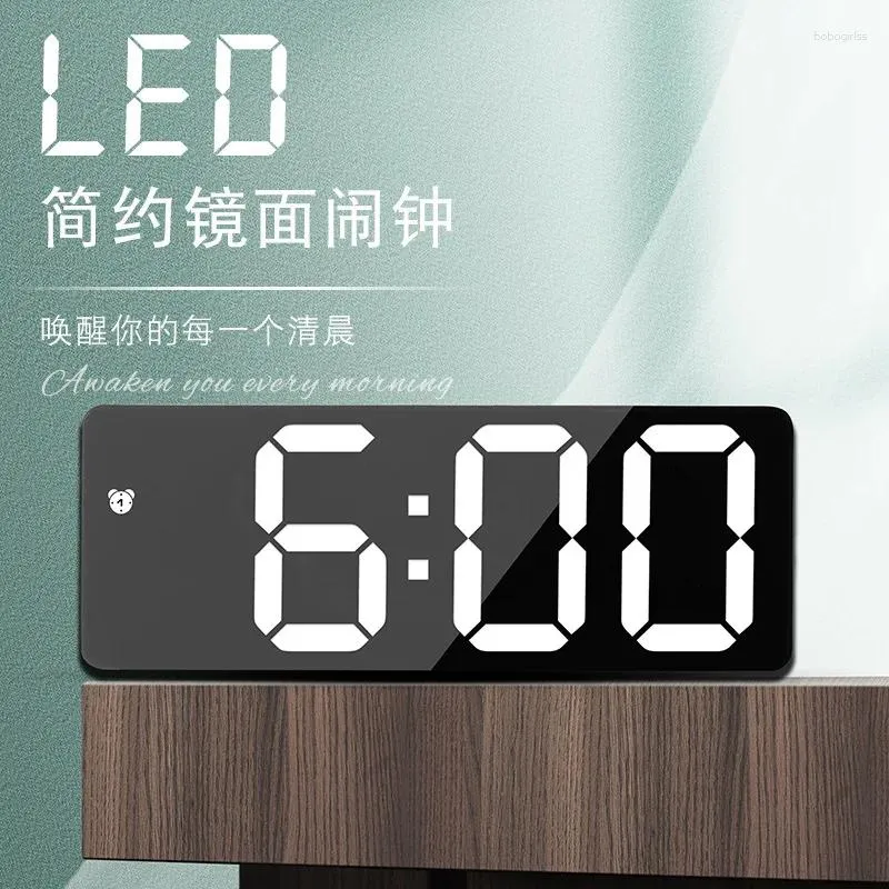 Electronic LED Desk Clock with Mechanical Wave Movement, Touch Sensing ...