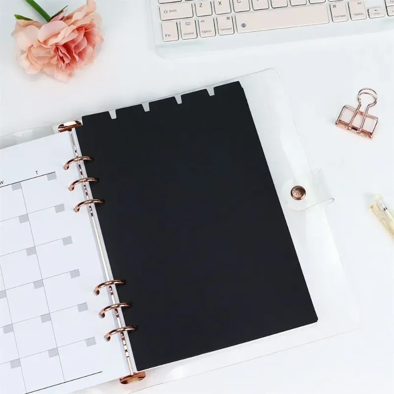 Wholesale Cute 6 Hole Black Index Divider For Binder Planner Notebook ...