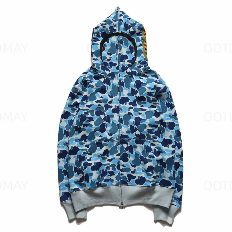 Shark Hoodies For Men And Women, Full Zip Up Casual Sweatshirts In ...