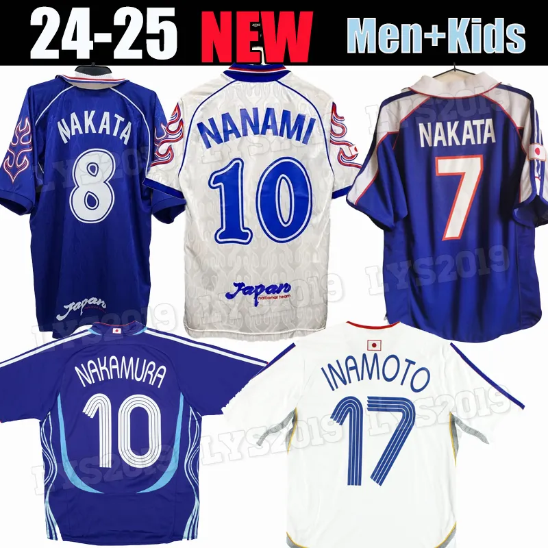 Japan Vintage Soccer T Shirts OMA AKITA OKANO NAKATA Retro Men's National Team KAWAHI Home/Away ...