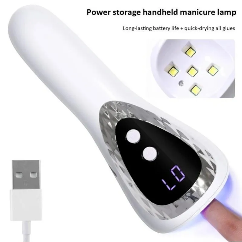 Portable Rechargeable Mini Nail Dryer Lamp - Handheld UV LED Gel ...