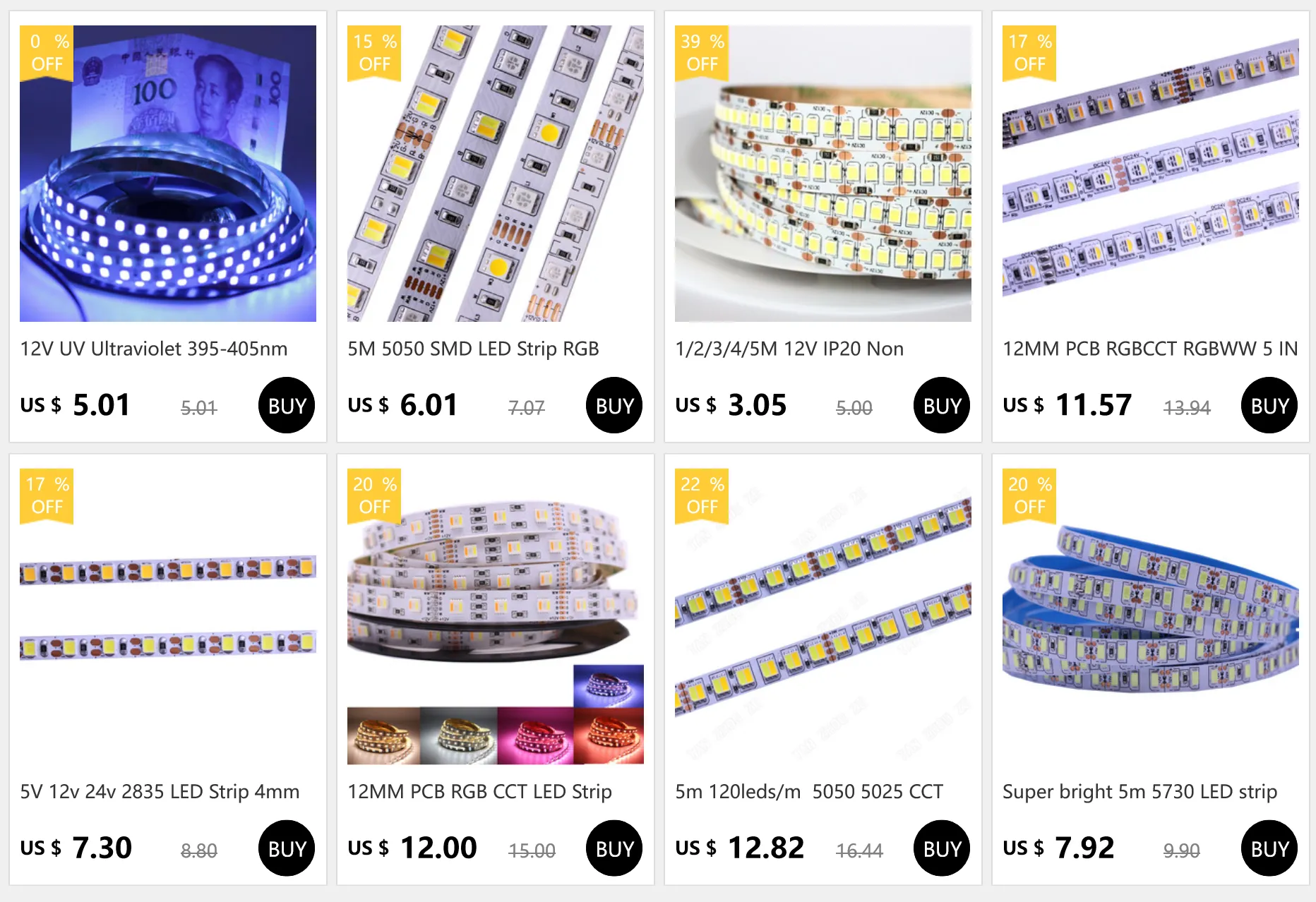 SK6812 LED Strip, 4-in-1 RGBW/RGBNW/WW Color, 30/60/144 LEDs/Pixels ...