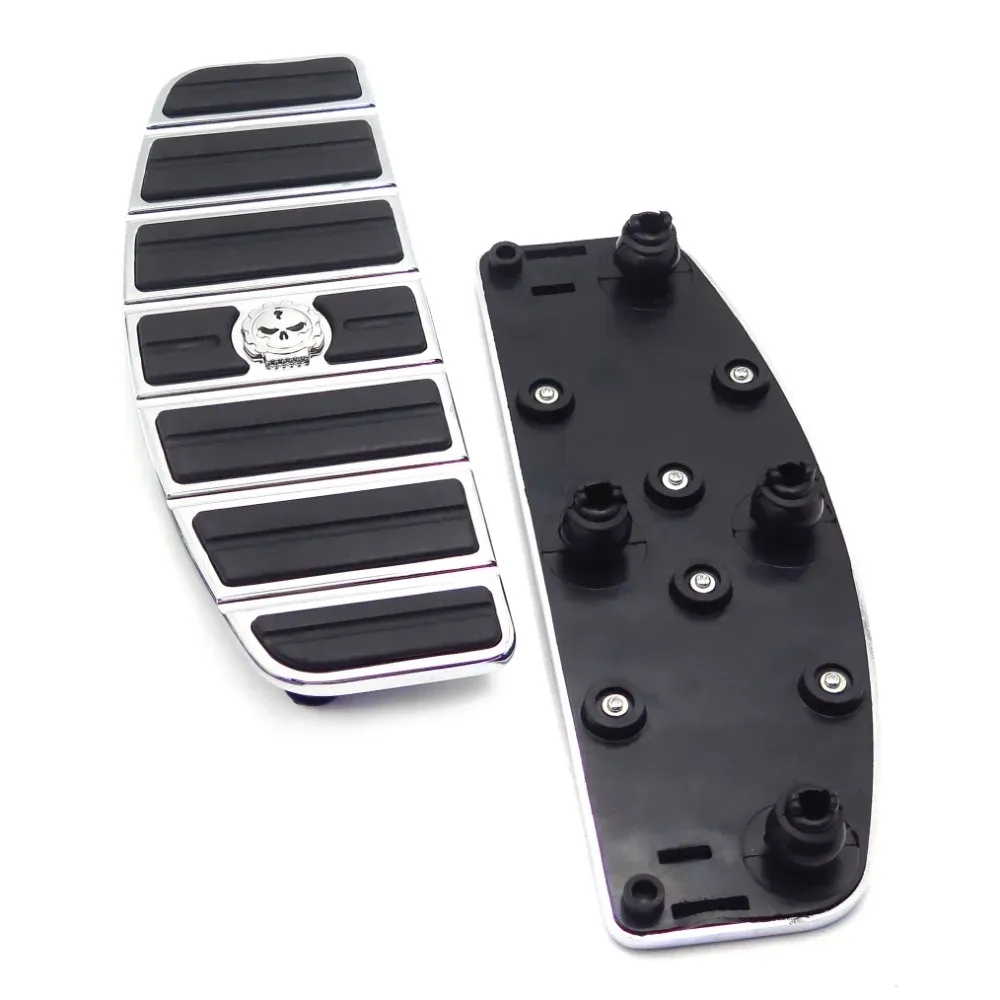 Skull Zombie Rider Footboard Insert Kit For 1980 Up Harley Touring FLHT ...