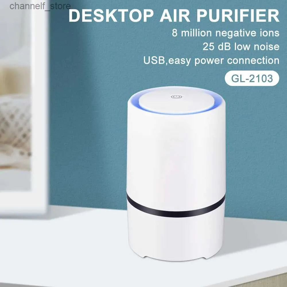 Compact Air Purifier - Desktop HEPA Filter, Silent Operation, Negative ...