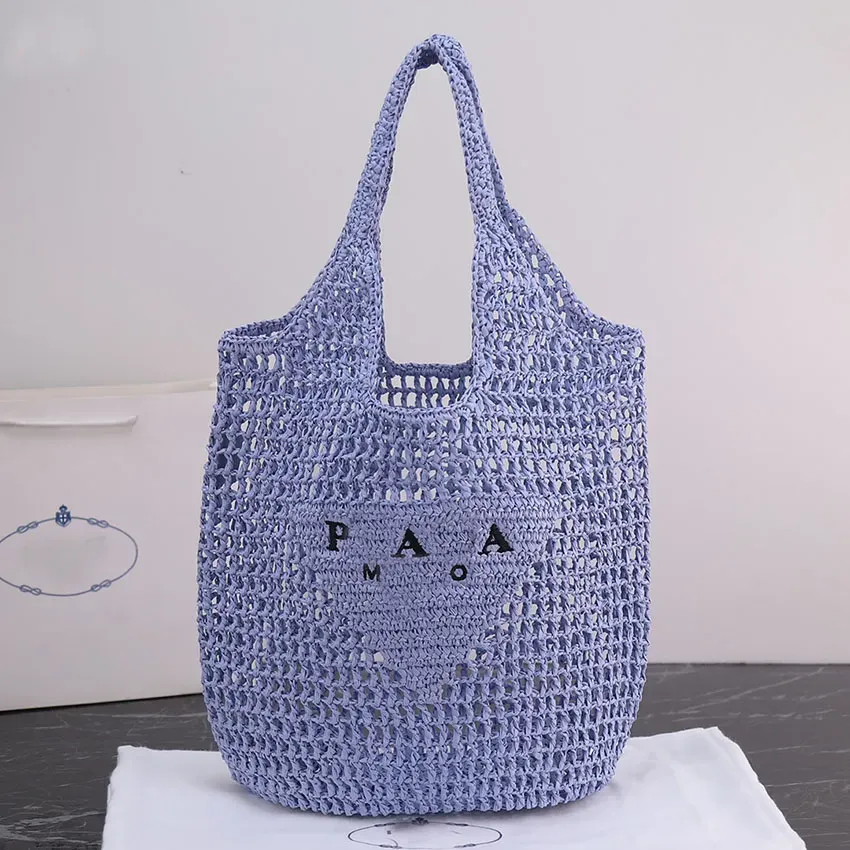 Luxury Lafite Linen Woven Large Straw Beach Bag With Straw And Shoulder ...