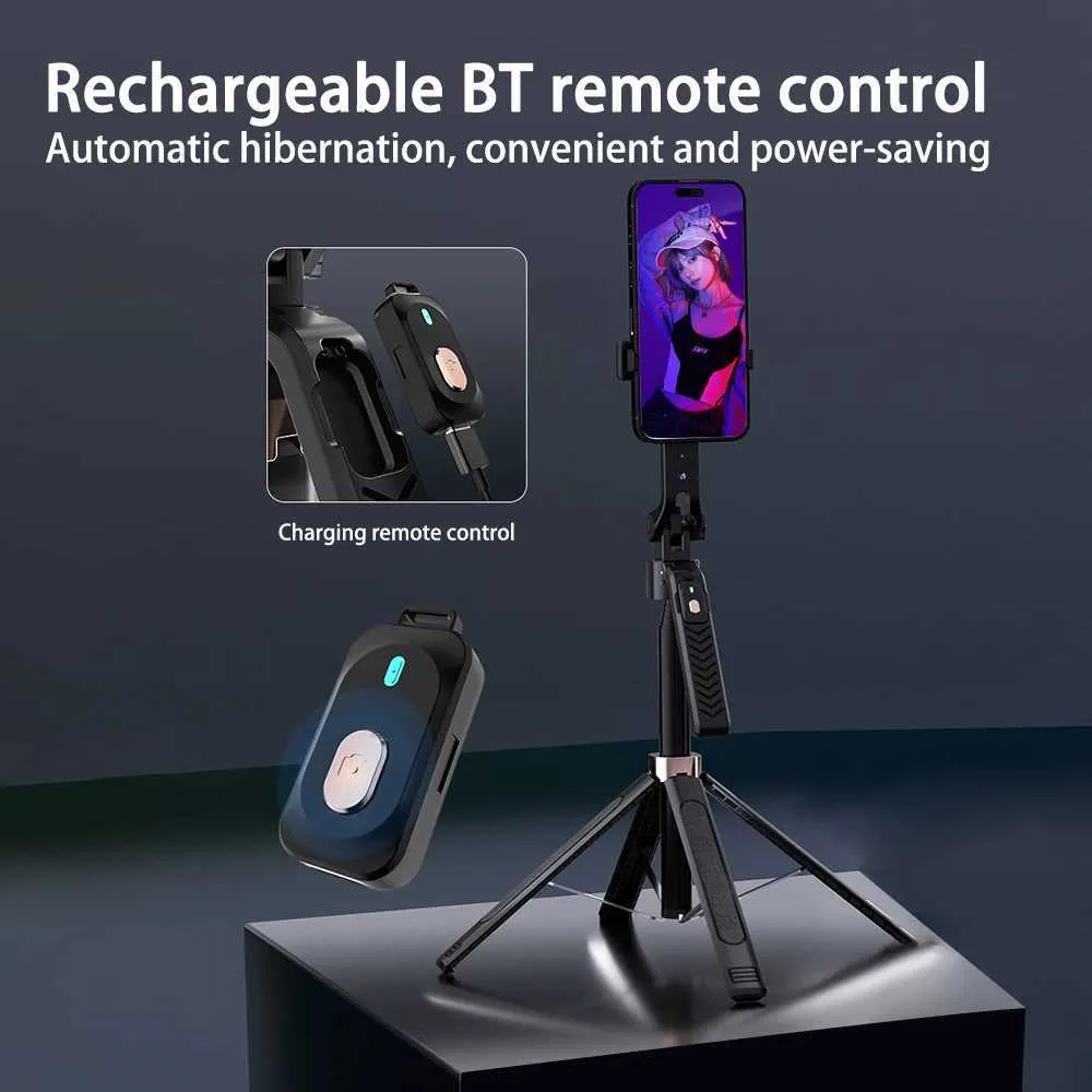 360° AI Selfie Stick Tripod - Auto Face Tracking, Anti-Shake, Live ...