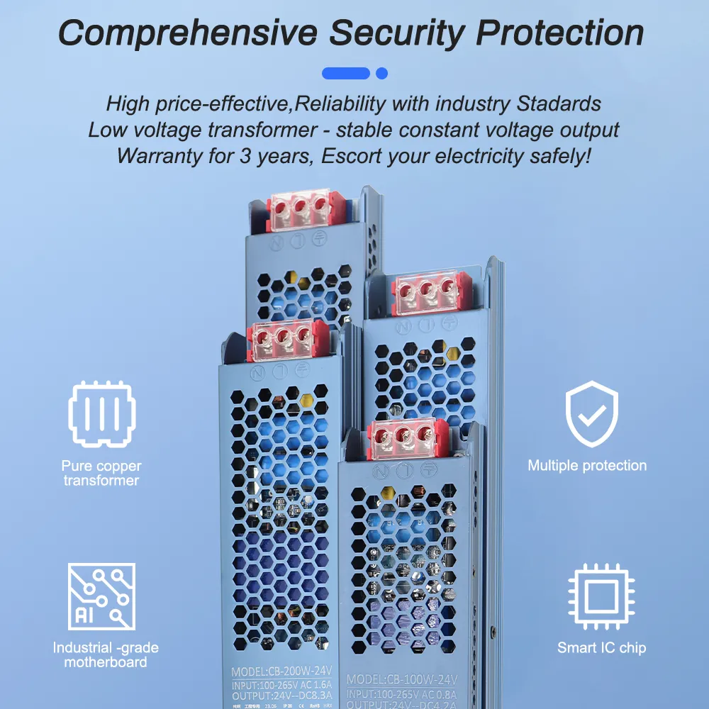 Ultra Thin AC To DC LED Strip Light Ups Uninterrupted Power Supply 12V ...