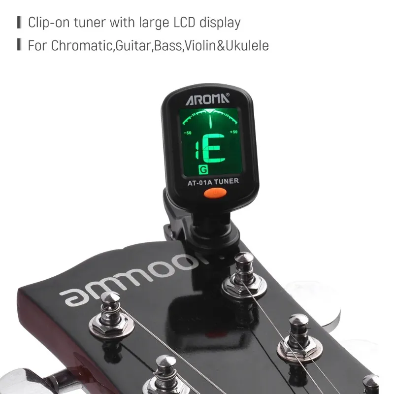 DHgate.com:AROMA Digital Clip-on Electric Guitar Tuner - Foldable ...