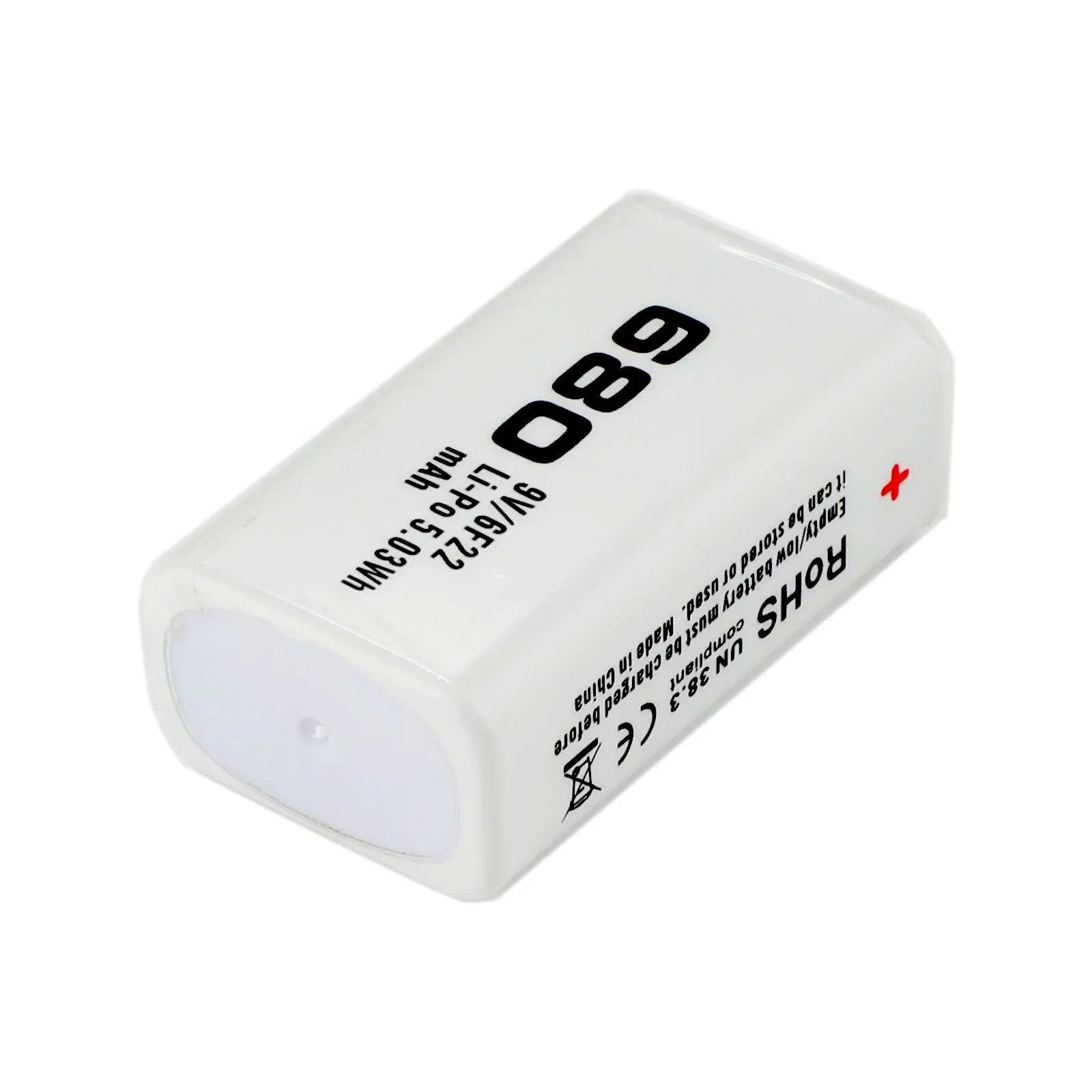 9V 680mAh 5.03Wh Li-Po Rechargeable Battery 6F22 With Battery Case Box ...
