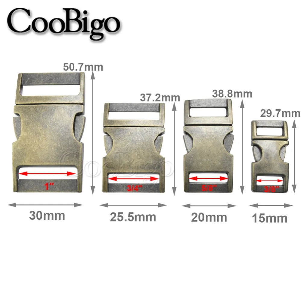 Metal Side Release Buckles for Paracord Bracelets and Dog Cat Collars ...