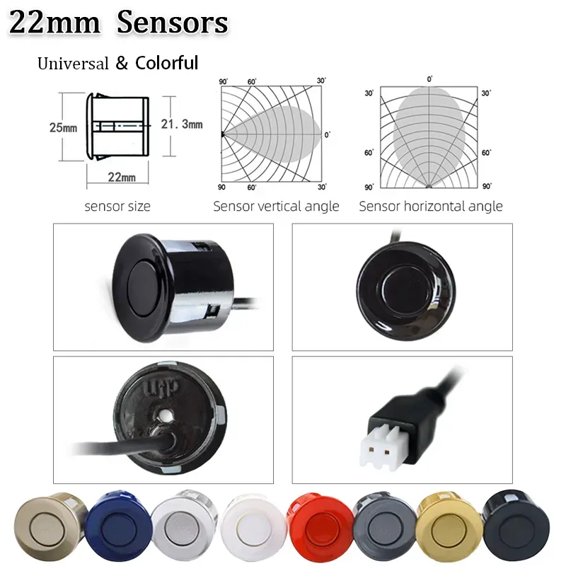 DHgate.com:4 Sensor Buzzer 22mm Car Parking Sensor Kit: Reverse Backup ...
