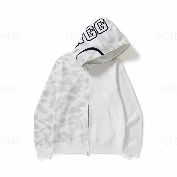 Shark Hoodies For Men And Women, Full Zip Up Casual Sweatshirts In ...