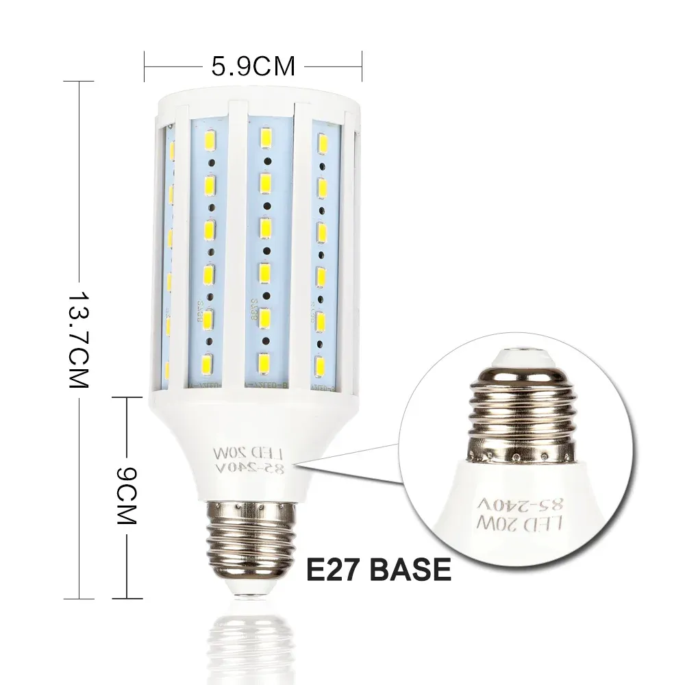 20W LED Photo Studio Light Bulbs, E27 Base, Cool White/Warm Yellow, for ...