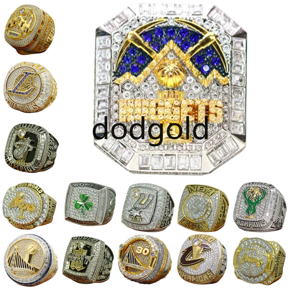 Luxury 14K Gold Nuggets Team JOKIC Champions Ring Set With Diamond Star ...