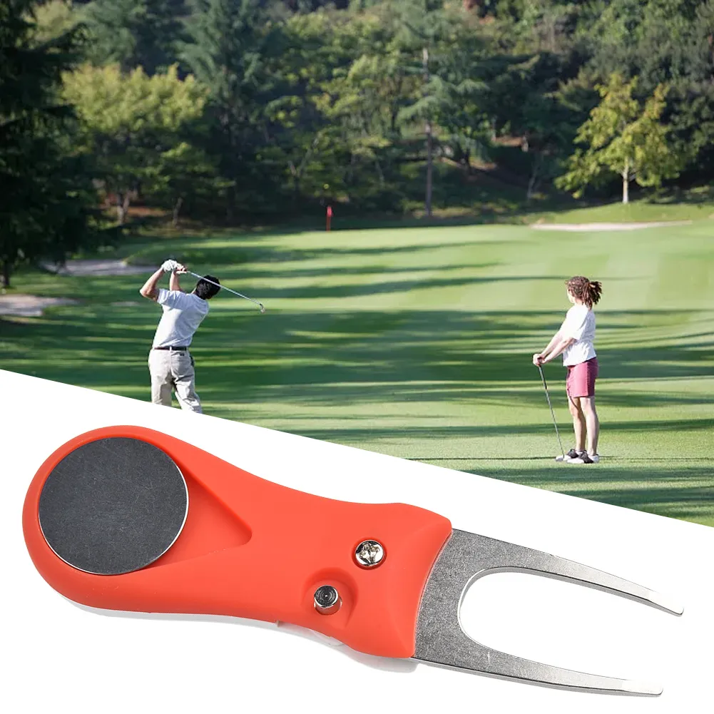 Golf Divot Repair Tool with Ball Marker Pitch Mark Fork Golf Pitchfork ...
