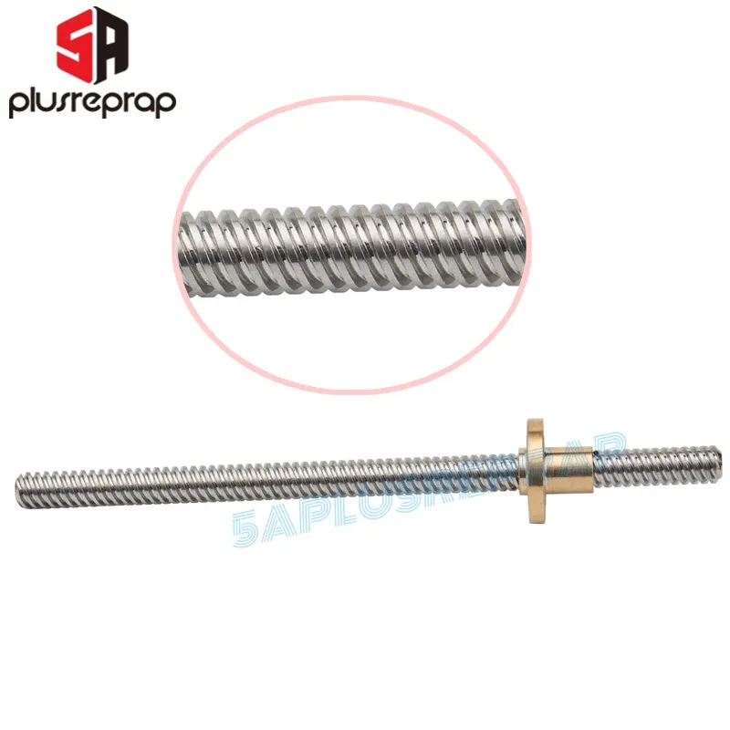 DHgate.com:T8 Lead Screw 8mm OD, 2mm Pitch, with Brass Nut - Precise & Smooth Motion for 3D ...