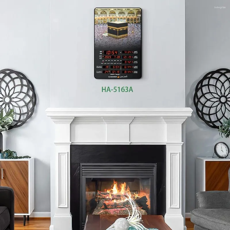 LED Al Fajr Wall Clock With Remote Control Digital Azan Mosque Alarm ...