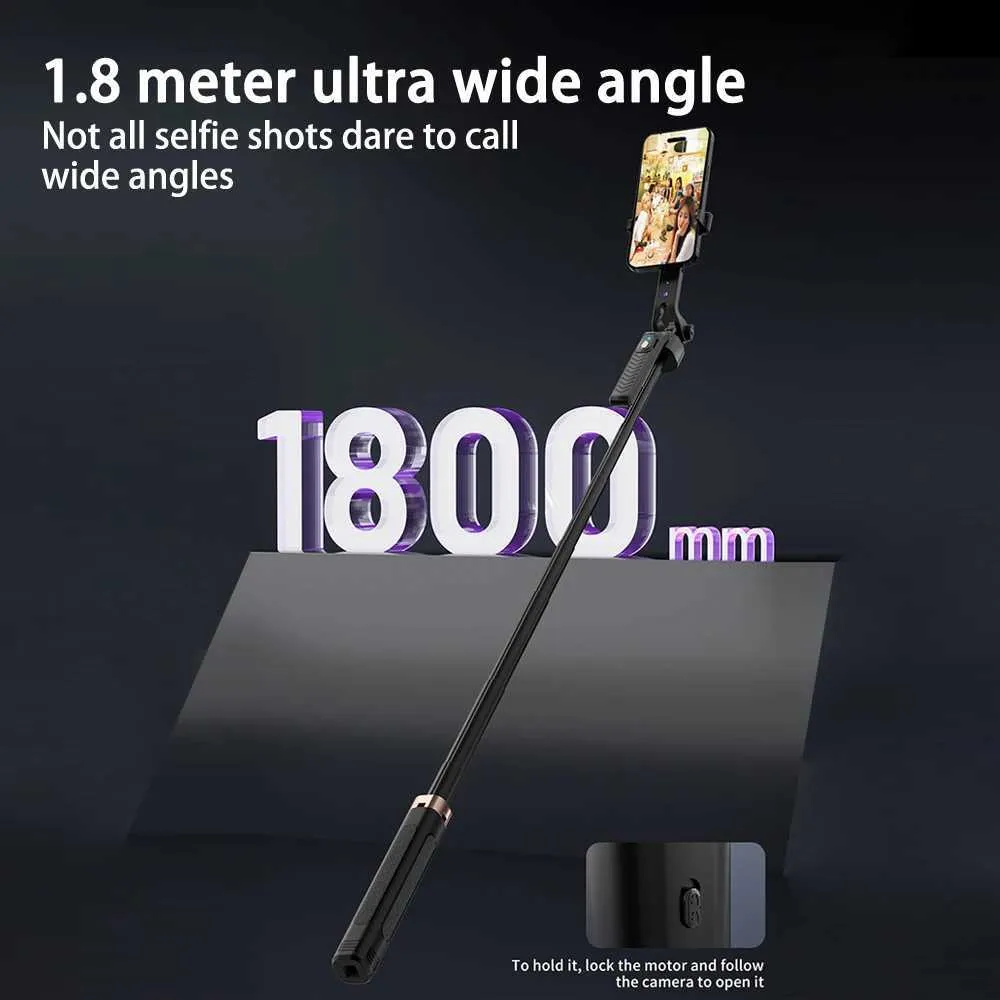 360° AI Selfie Stick Tripod - Auto Face Tracking, Anti-Shake, Live ...