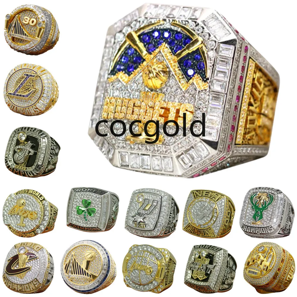 Luxury 14K Gold Nuggets Team JOKIC Basketball Championship Ring Set ...