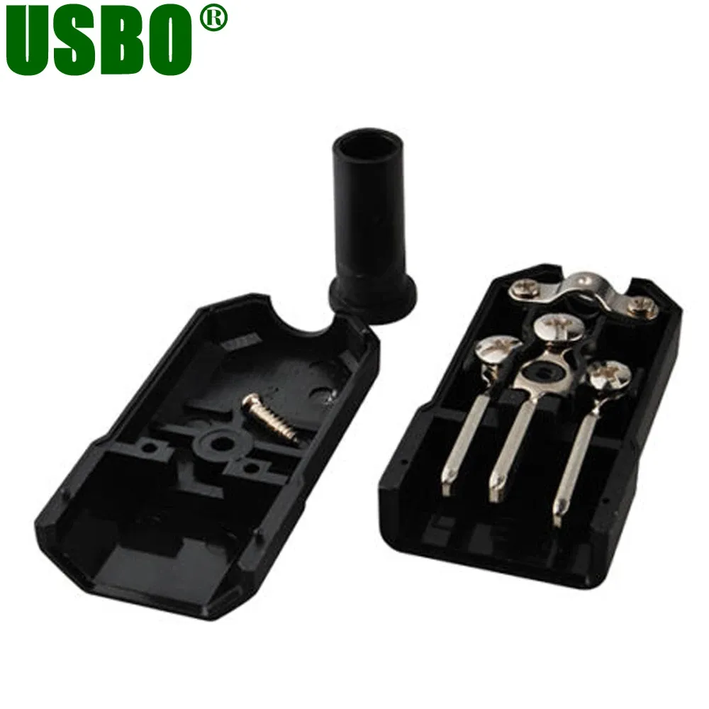 10A 250V Black IEC C14 Male Wiring Plug with C13 Female PDU UPS ...