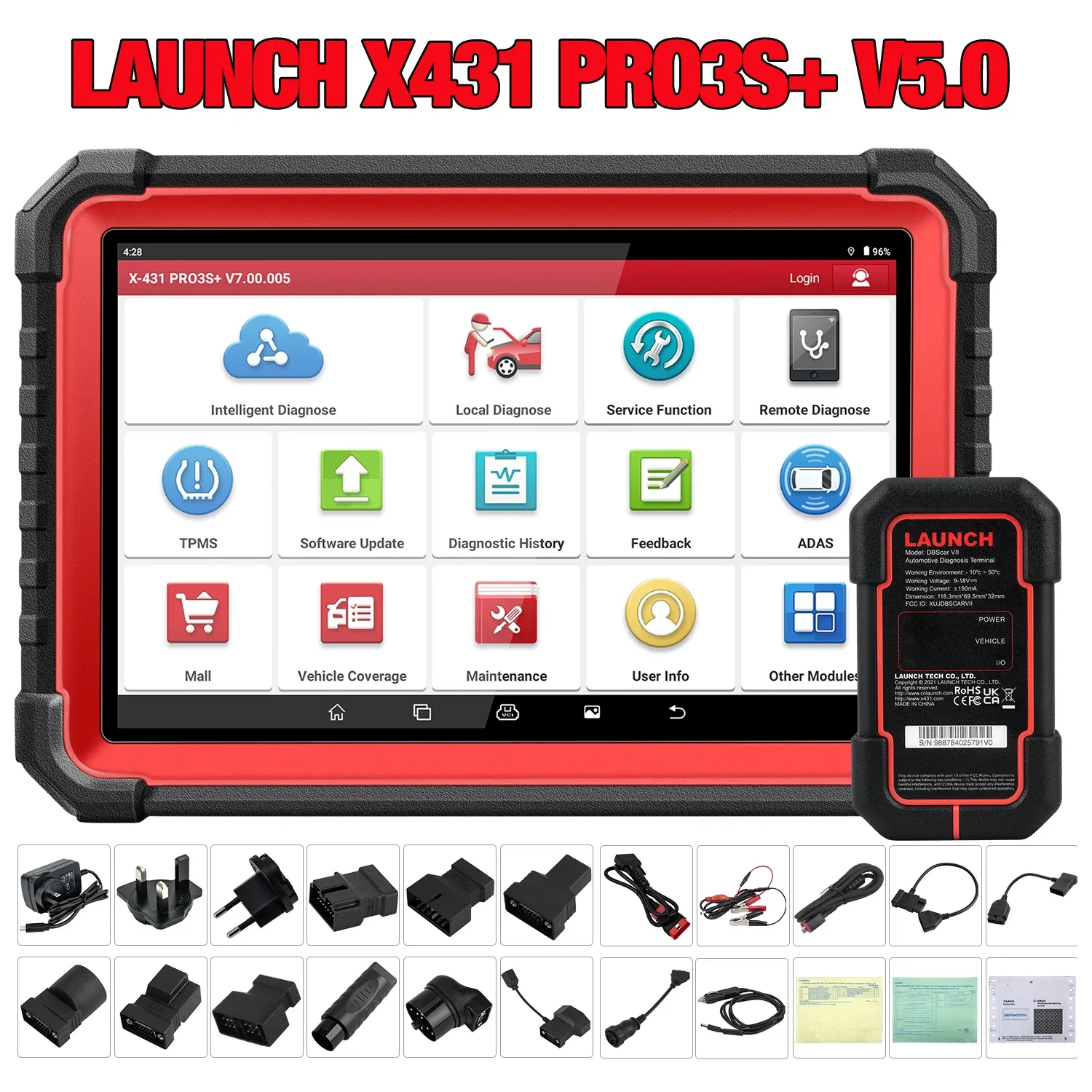 LAUNCH X431 Pro3s+ Bi Directional OBD2 Scan Tool With Full System ...