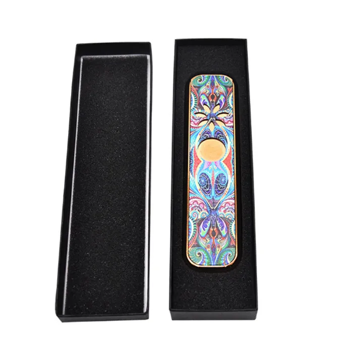 Rainbow Smoking Metal Hand Pipe Handmade Printed Twisty Glass Blunt ...