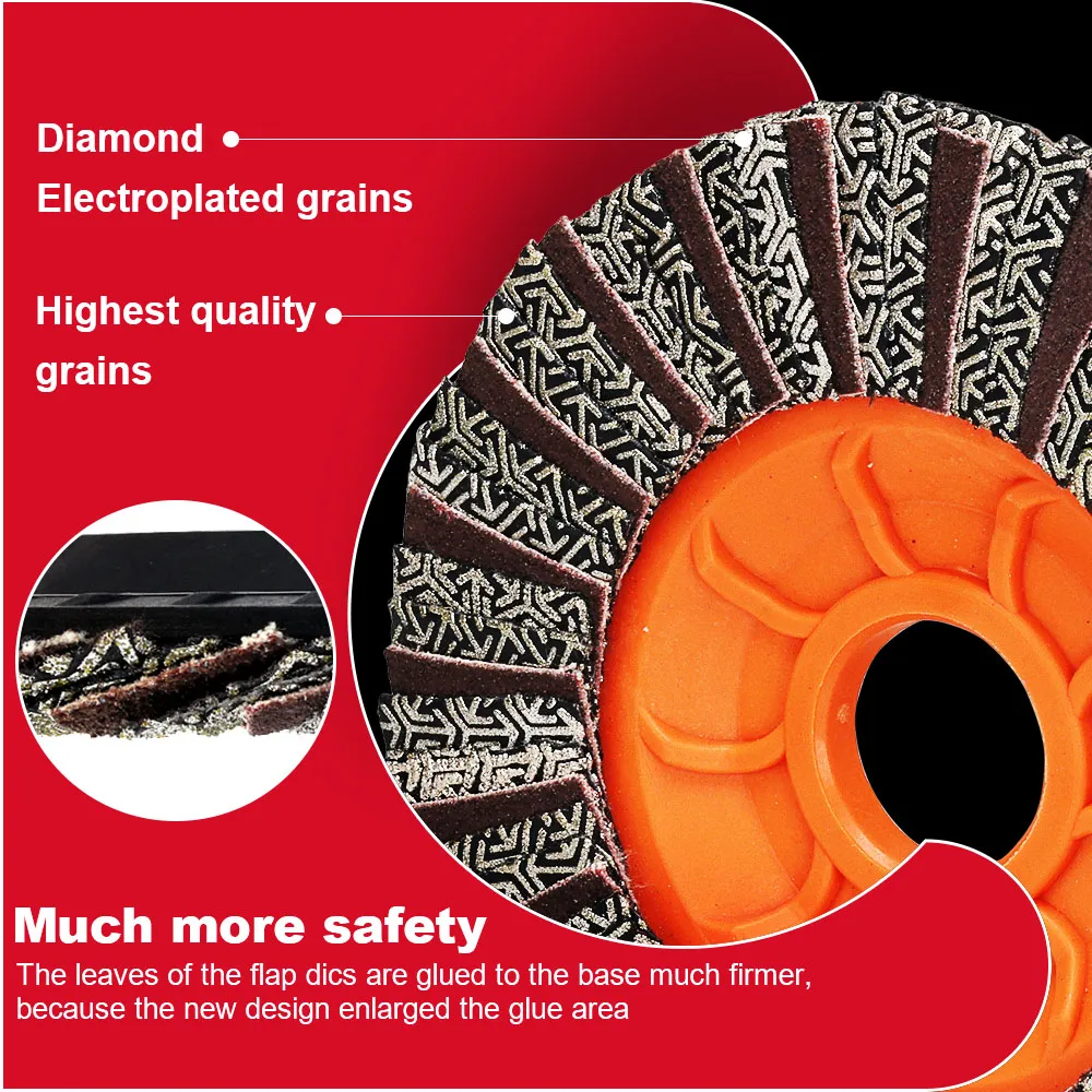 DHgate.com:Diamond Electroplated Polishing Wheels - 115mm Dry/Wet Flap ...