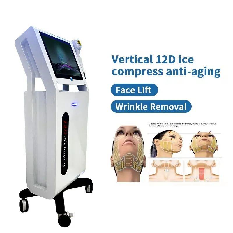12D Vertical Ultrasound Face Lifting Machine With Ice Compress And Anti ...