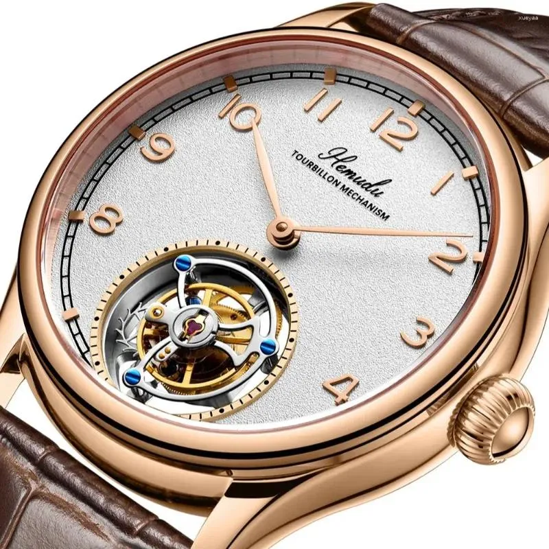 HEMUDU Flying Tourbillon Mechanical Watch: Luxury Men's Skeleton Watch ...