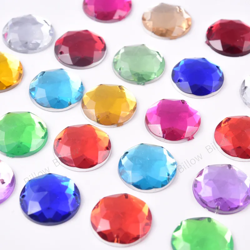 Mixed Colors Glitter Acrylic Sew On Rhinestones ... From Ddmywonder ...