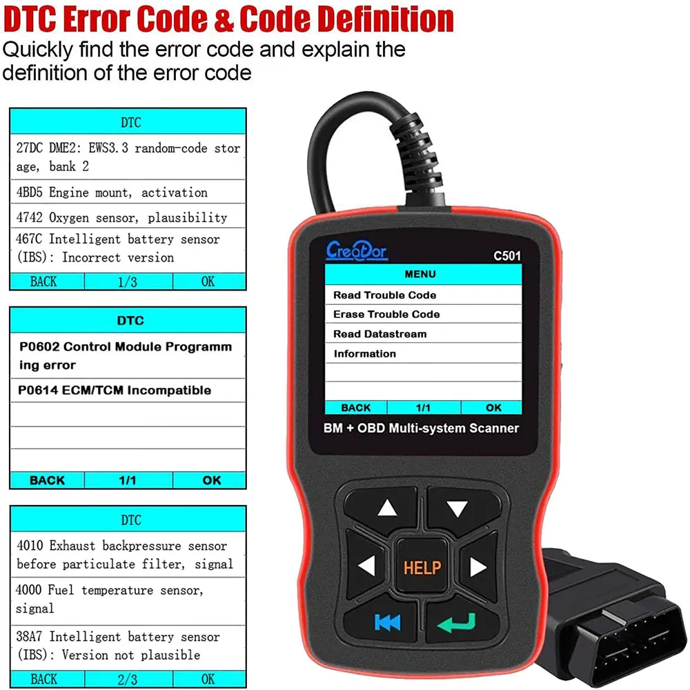 DHgate.com:CREATOR C501 BMW OBD2 Scanner - Car Diagnostic Tool for BMW ...