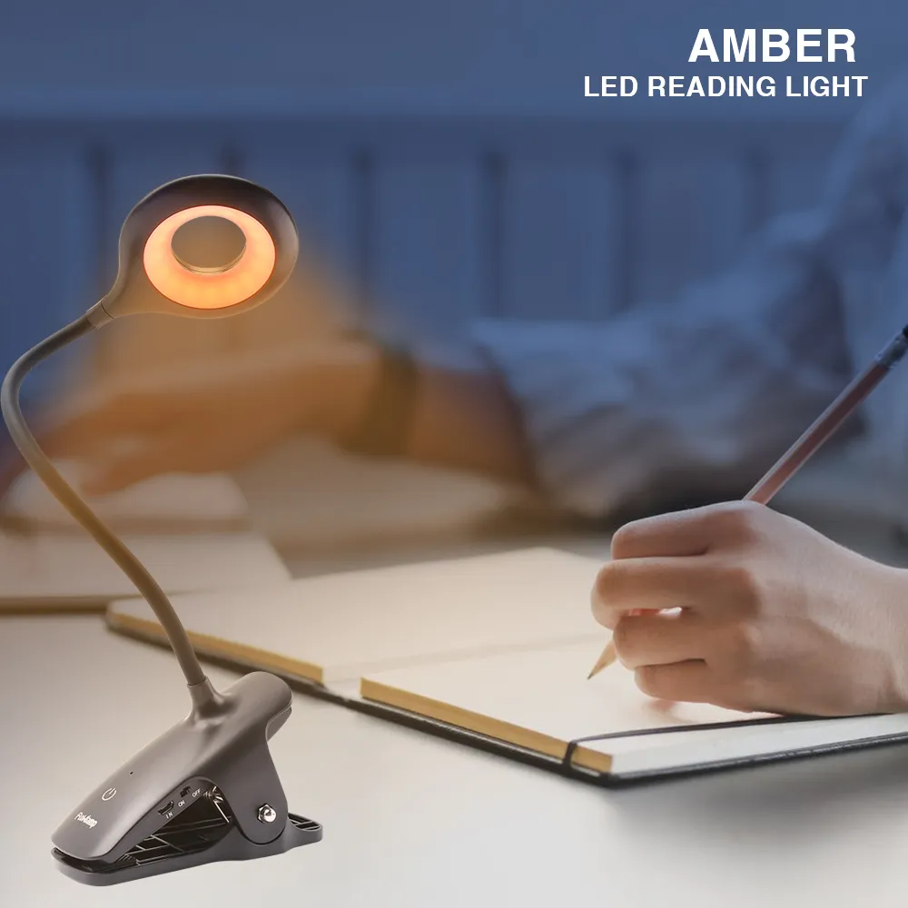 DHgate.com:Reading Lamp Clip On Amber LED Desk Lamp: USB Rechargeable ...